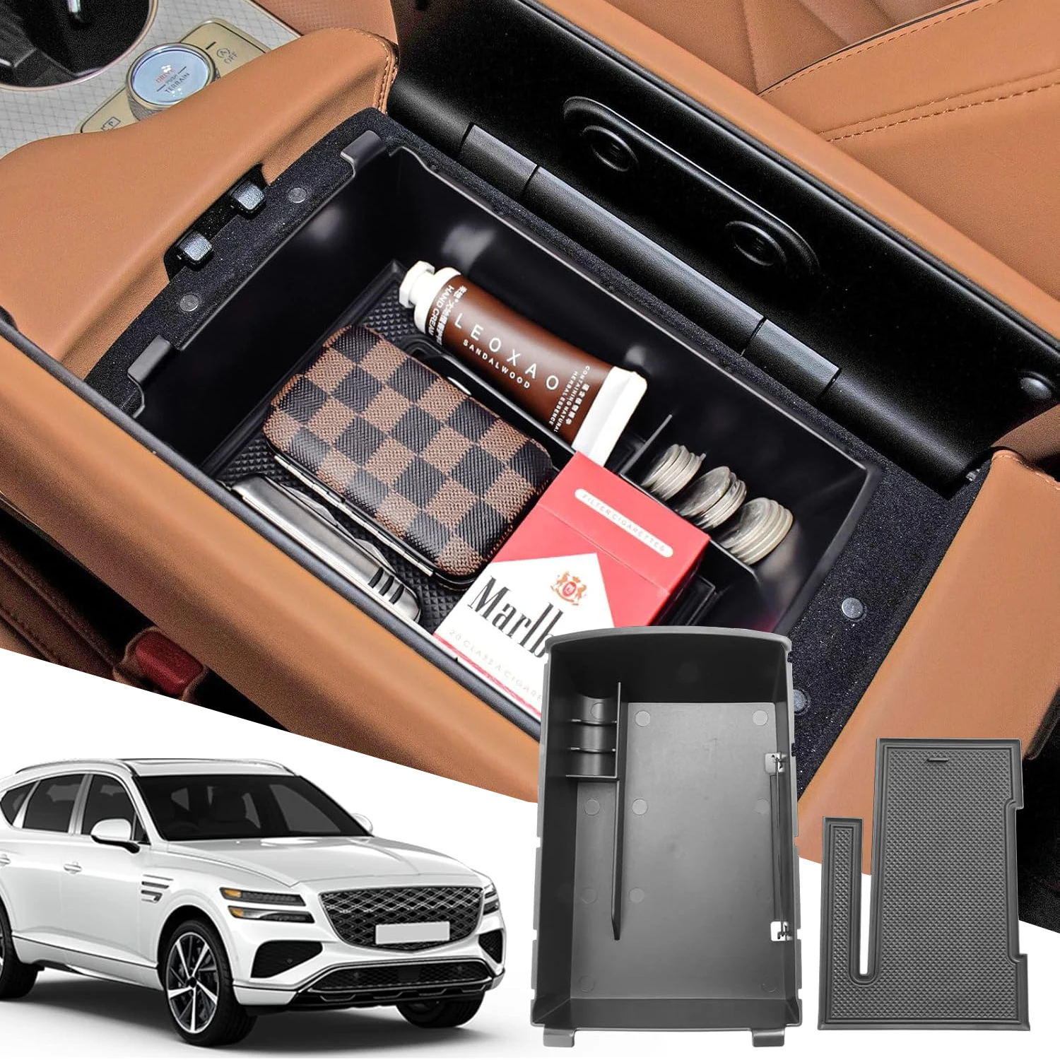 Sixthsmoy Center Console Tray Organizer For Genesis GV80 2025 Front ...