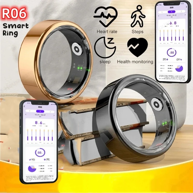 Smart-Ring-Fitness-Tracker-Unisex-Sports-Fitness-Rings-lP68-Waterproof ...