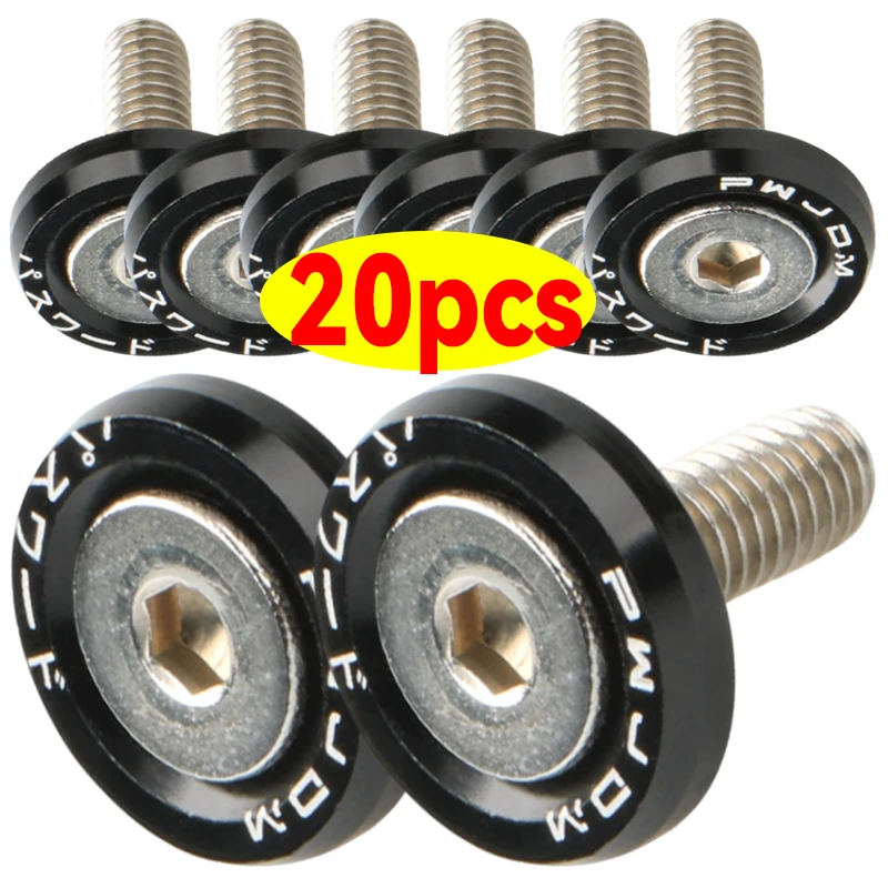 Car Modification Gasket Screw Fender JDM Fender Washers M6 Bolt Set ...