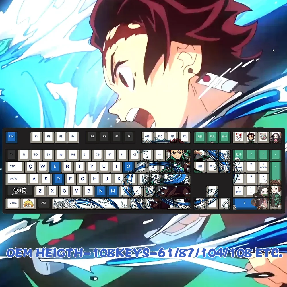 Demon-Slayer-Keyboard-Keycap-Kamado-Tanjirou-Cartoon-Anime-Game ...