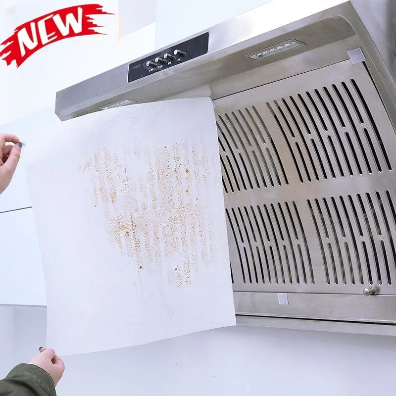 12pcs-Disposable-Oil-Absorbing-Paper-Kitchen-Range-Hood-Attract-Oiled ...