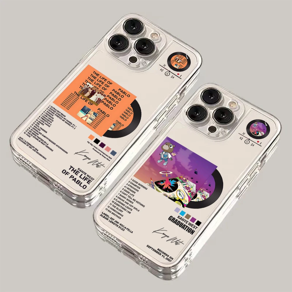 Kanye West Album-Inspired Transparent Phone Case for iPhone 7 Plus 8 ...