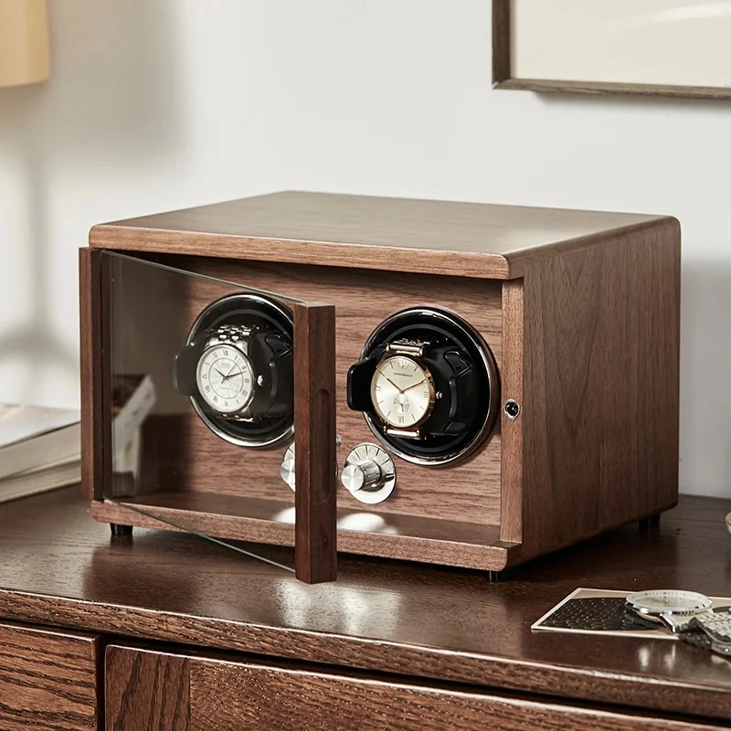 Wood Automatic Rotator Watch Winder Silent Movement Winder Watch ...