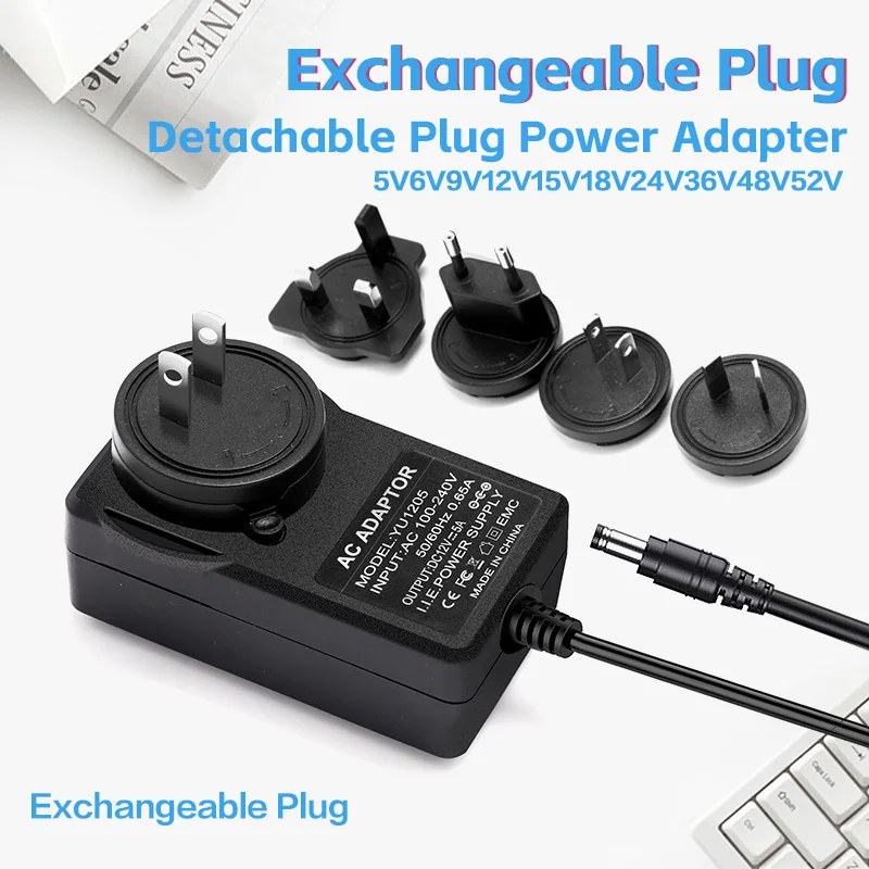 Best Quality power adapter with removable US EU AU UK Plug dc 5v 6a 8a ...