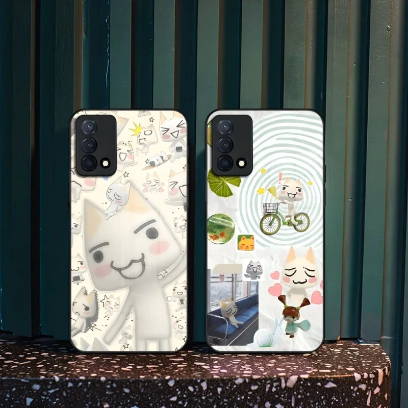 Caso-de-telefone-de-vidro-temperado-para-Oppo-Ins-Cute-Toro-Inoue-Cat ...