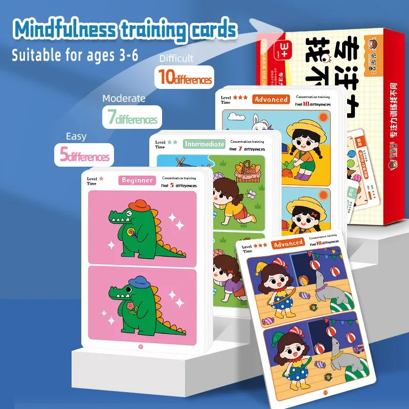 Tarjetas de juego educativas Montessori para niños, 64 Uds., juegos de ...