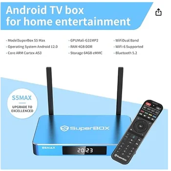 [Genuine] New Superbox S5 MAX Android 12.1 smart box 4GB 64GB hot in ...