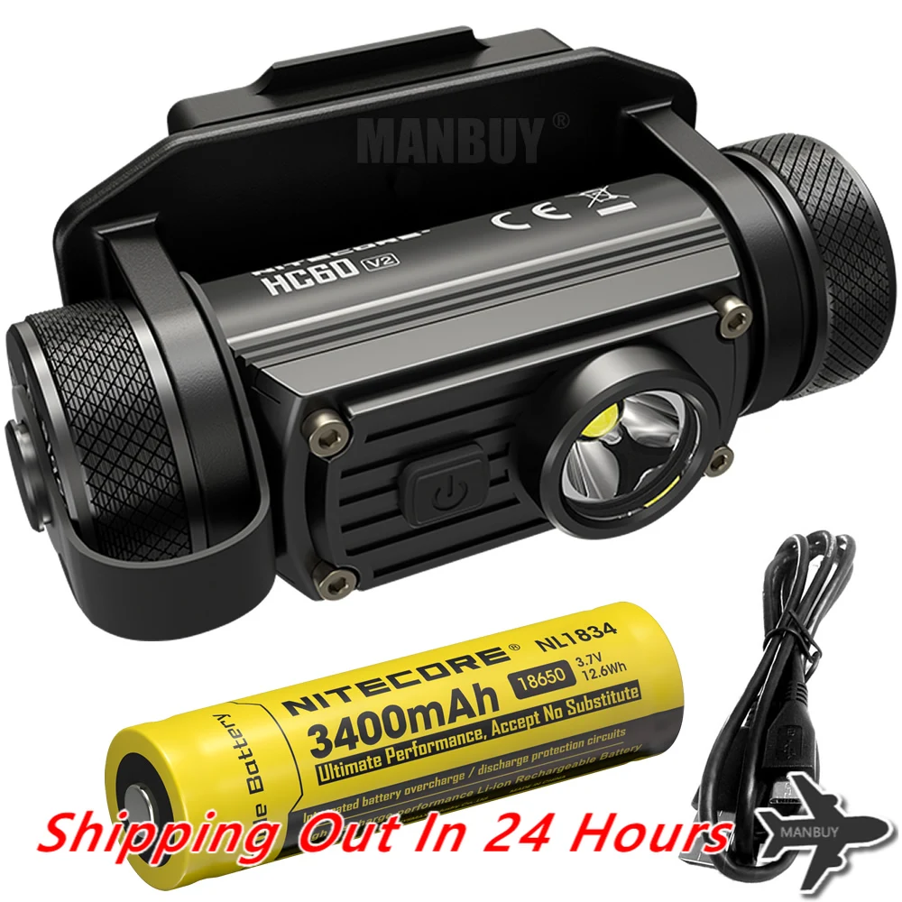 Nitecore hc60mv2 1200lm capacete luz USB C nvg recarregável montar ...