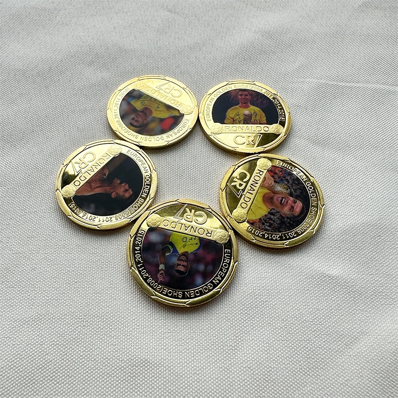 European-Golden-Shoe-Gold-Plated-Commemorative-Challenge-Coin-Football ...