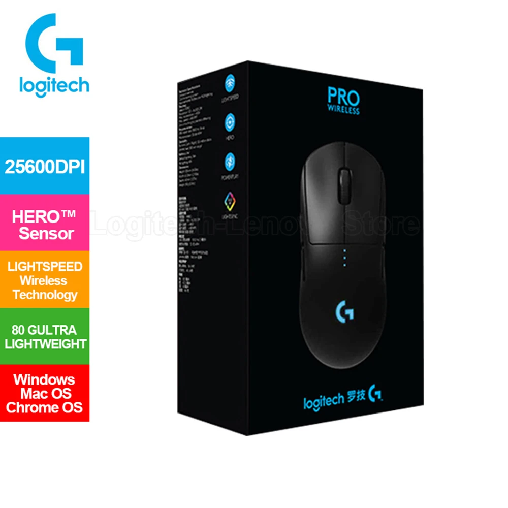 Original Logitech G PRO Gaming Mouse with HERO 25K DPI Sensor ...