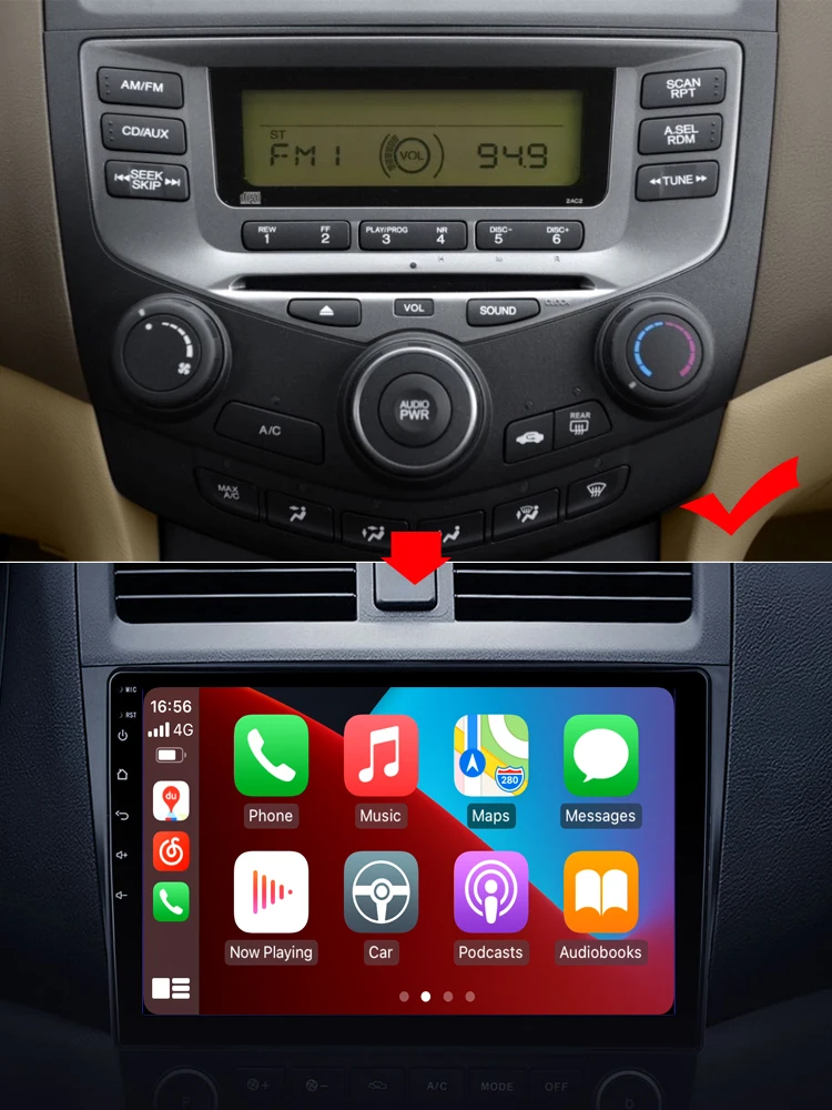 Idoing Android Stereo Head Unit For Honda Accord 7 CM UC CL 2005-2008 ...