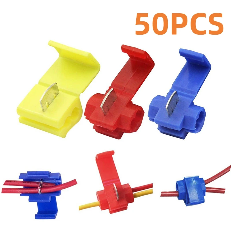 10-50pcs-Wire-and-Cable-Connectors-Scotch-Lock-Quick-Splice-Snap-Wire ...