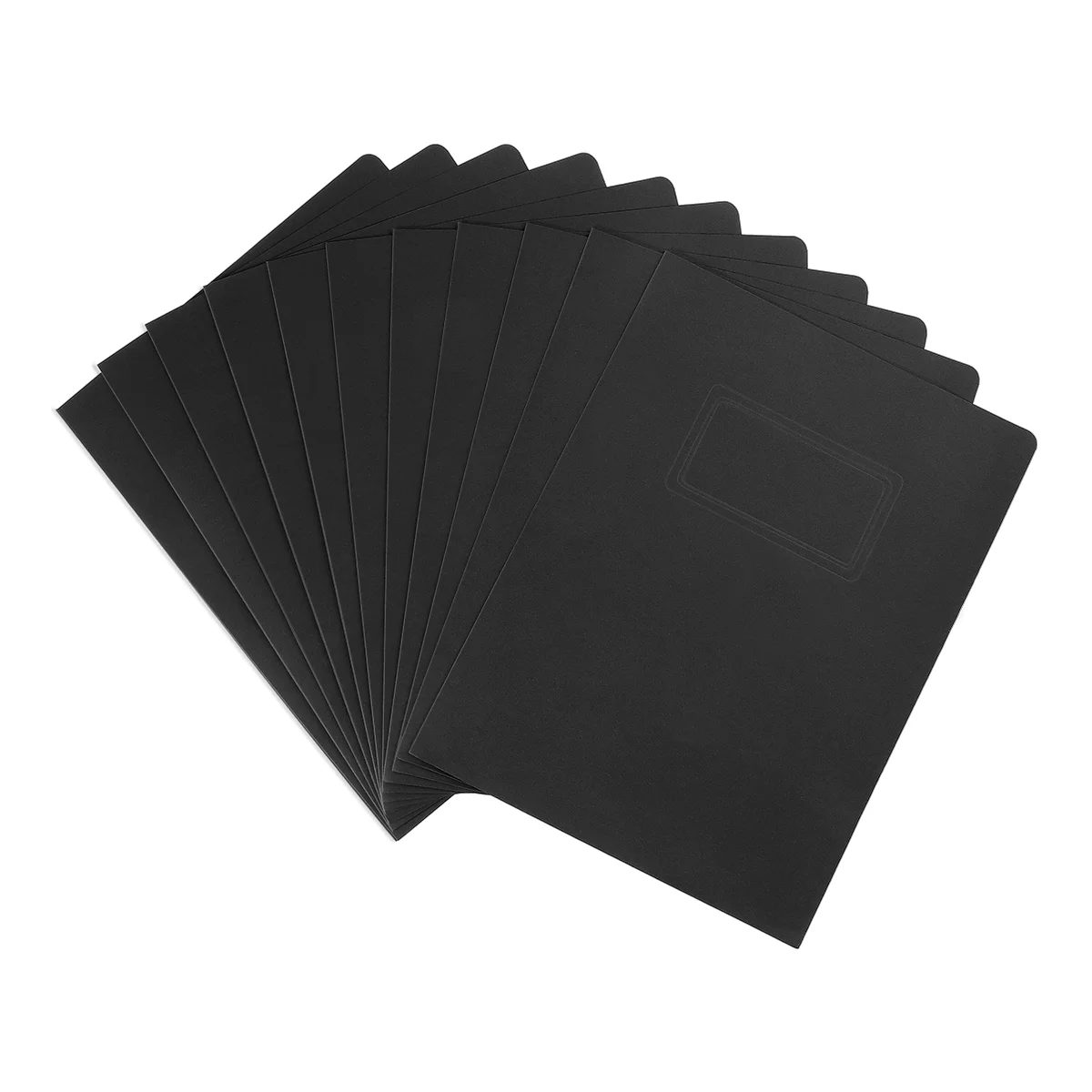Kraft-Paper-File-Folder-12PCS-A4-Black-Paper-Holder-with-2-Pockets ...