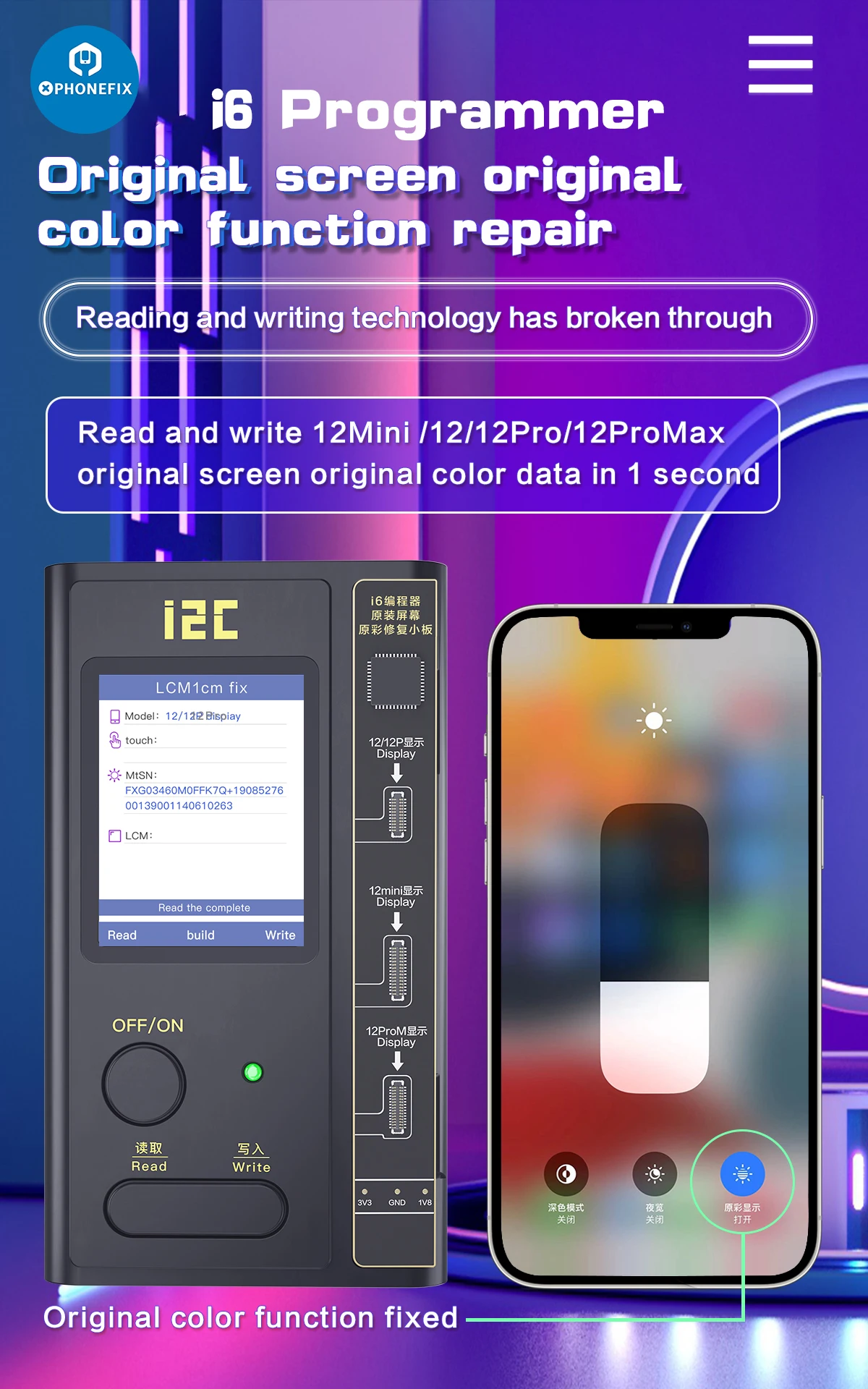 i2C i6 Intelligent Programmer For iPhone 6 13 Pro Max Face ID Battery ...