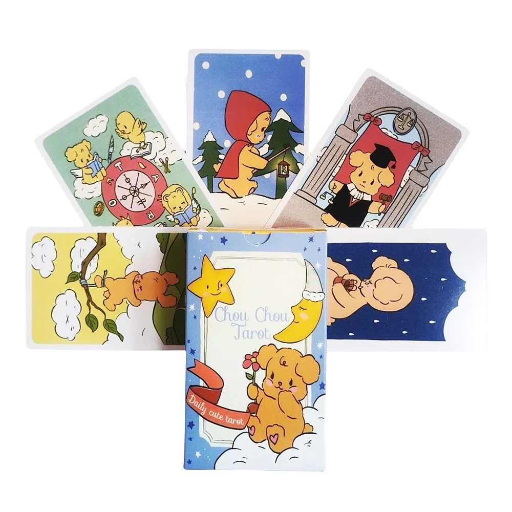 78-Pcs-Chou-Chou-Tarot-Cards-with-Guidebook-for-Beginners-12-7cm-Cute ...