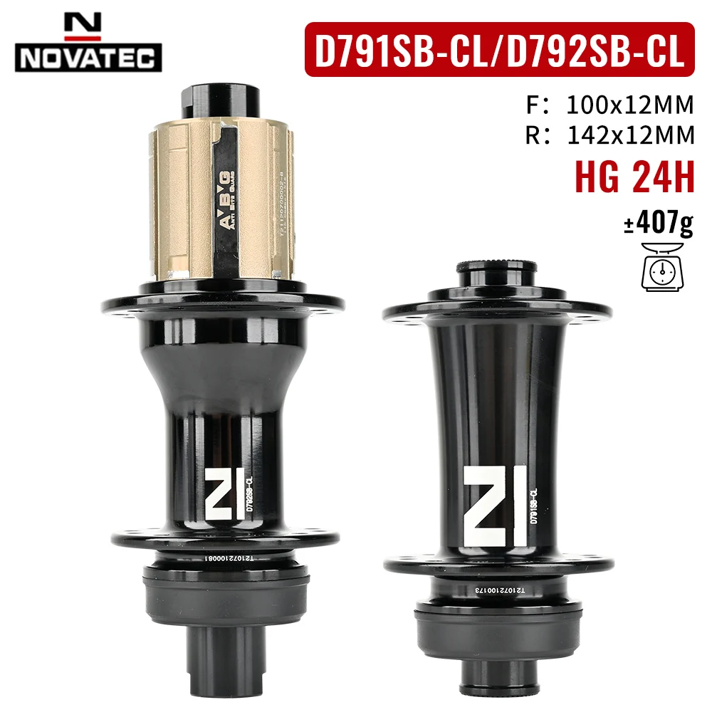 Novatec D791SB-CL D792SB-CL Center Lock Hub 24H Road Bike Disc Brake ...
