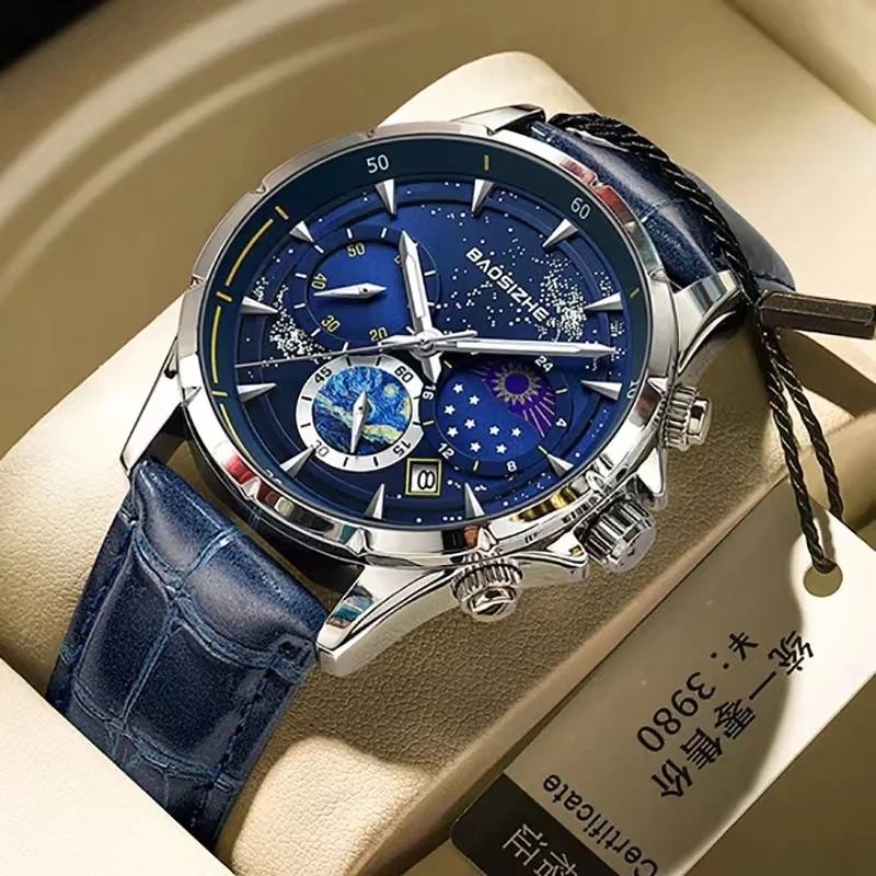 Starry-Sky-Chronograph-Luxury-Wrist-Watches-For-Men-Sport-Stainless ...