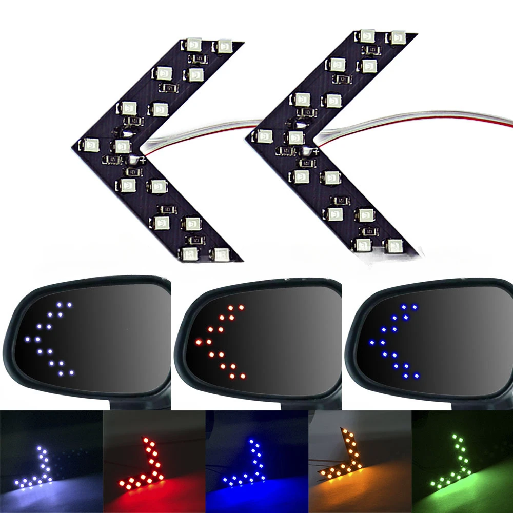 2Pcs-Car-Rearview-Mirror-Turn-Signal-Hidden-LED-Turn-Indicator-14LED ...