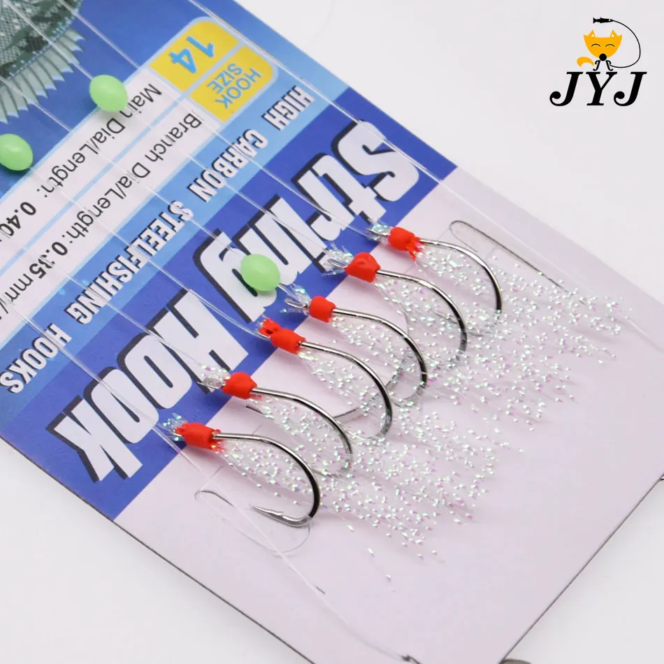 JYJ 10bags sabiki rig hook ,6hooks fishing sabiki mackerel hairfish ...