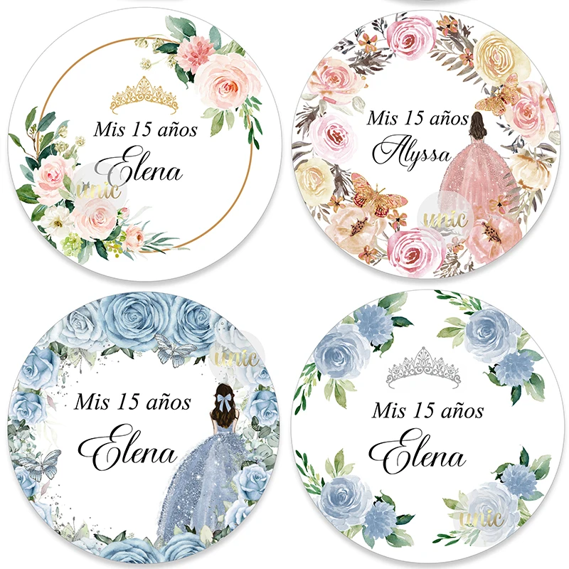 Mis-Quince-Anos-Mis-XV-Stickers-Personalise-Fifteenth-Sixteen-Birthday ...
