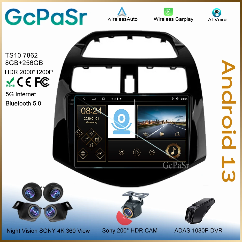 Auto-Screen-Android-For-Chevrolet-Spark-M300-2009-2016-Navigation-No ...