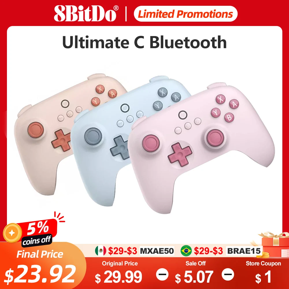 8BitDo-Ultimate-C-Bluetooth-Gamepad-Wireless-Gaming-Controller-New ...