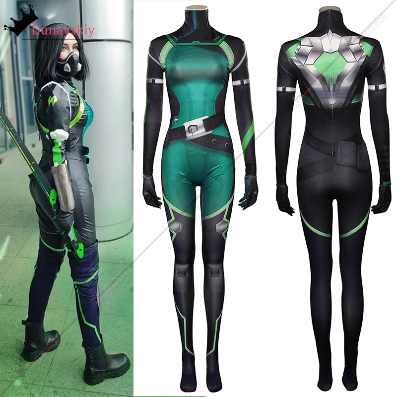 Disfraz de víbora venenosa para cosplay, juego de rol VALORANT, ropa ...