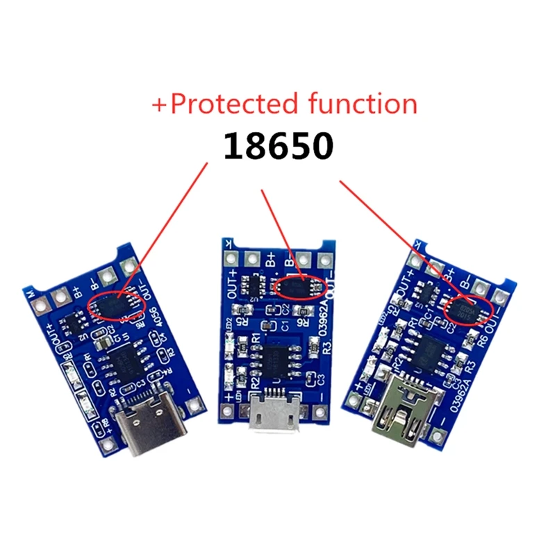 1PCS Great IT 5V 1A Micro USB 18650 type-c Lithium Battery Charging ...
