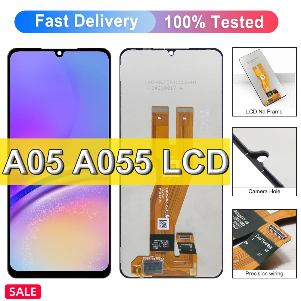 6.7" AMOLED For Samsung Galaxy A05 with frame Display Touch Screen ...