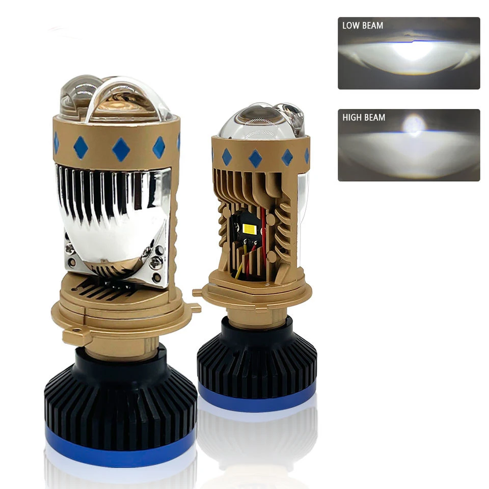 H4-LED-Projector-Mini-Lens-Auto-H4-T8-Headlight-Bulb-Kit-Conversion ...