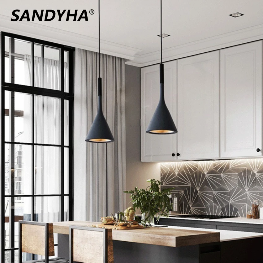 Nordic Modern Led Pendant Lights Kitchen Fixtures Bars Home Bedroom ...