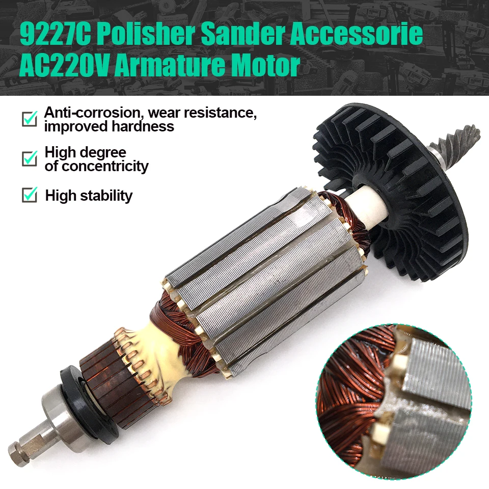 Replace-For-Makita-9227C-9227-9227CB-9237CB-AC220V-Armature-Rotor-Motor ...