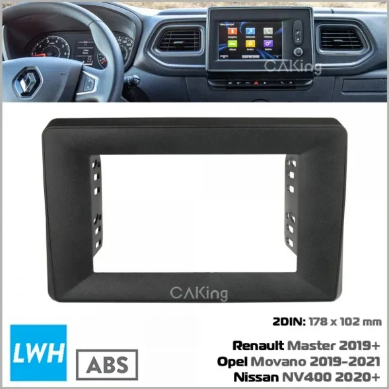 Double Din Car Fascia Radio Panel for Renault Master 2019+ Dash Kit ...