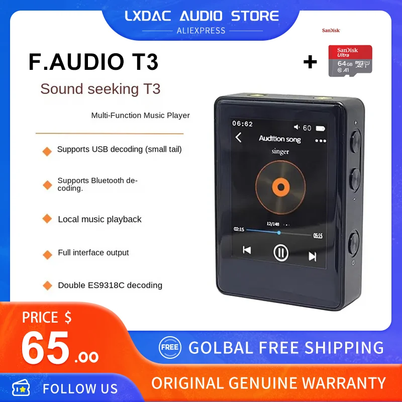 F-AUDIO-T3-High-Fidelity-HIFI-PCM-32Bit-768KHz-DSD256-Balance-Output ...