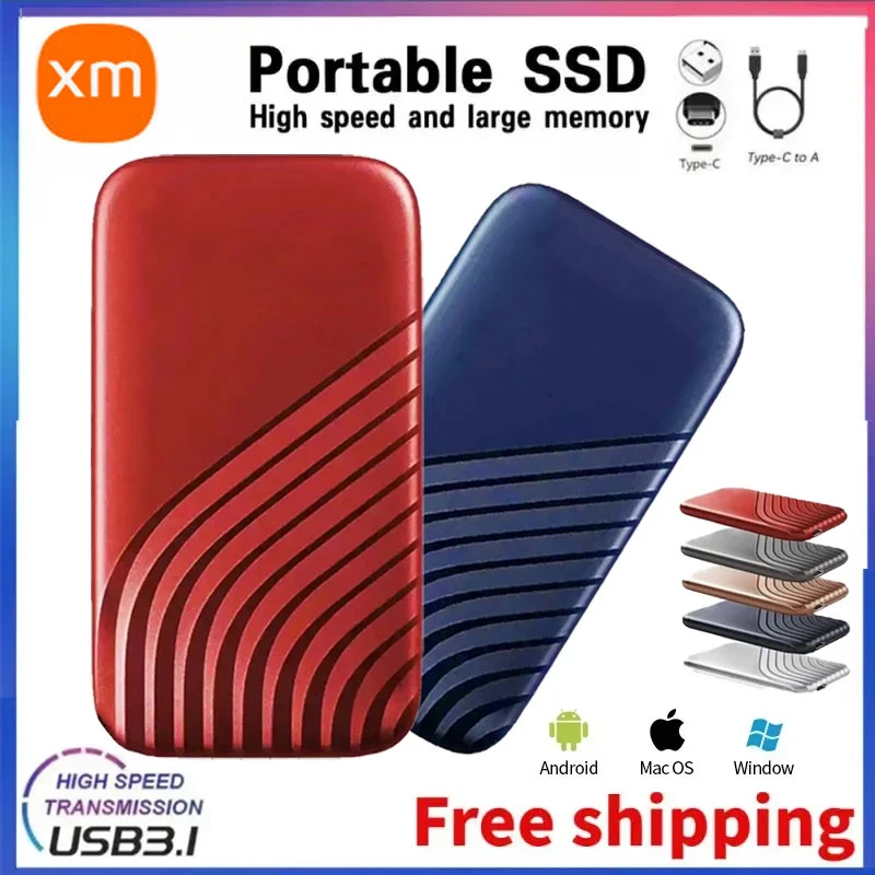 For Xiaomi Portable SSD 1TB USB3.1 Mobile Solid State Drive Type-C SSD ...