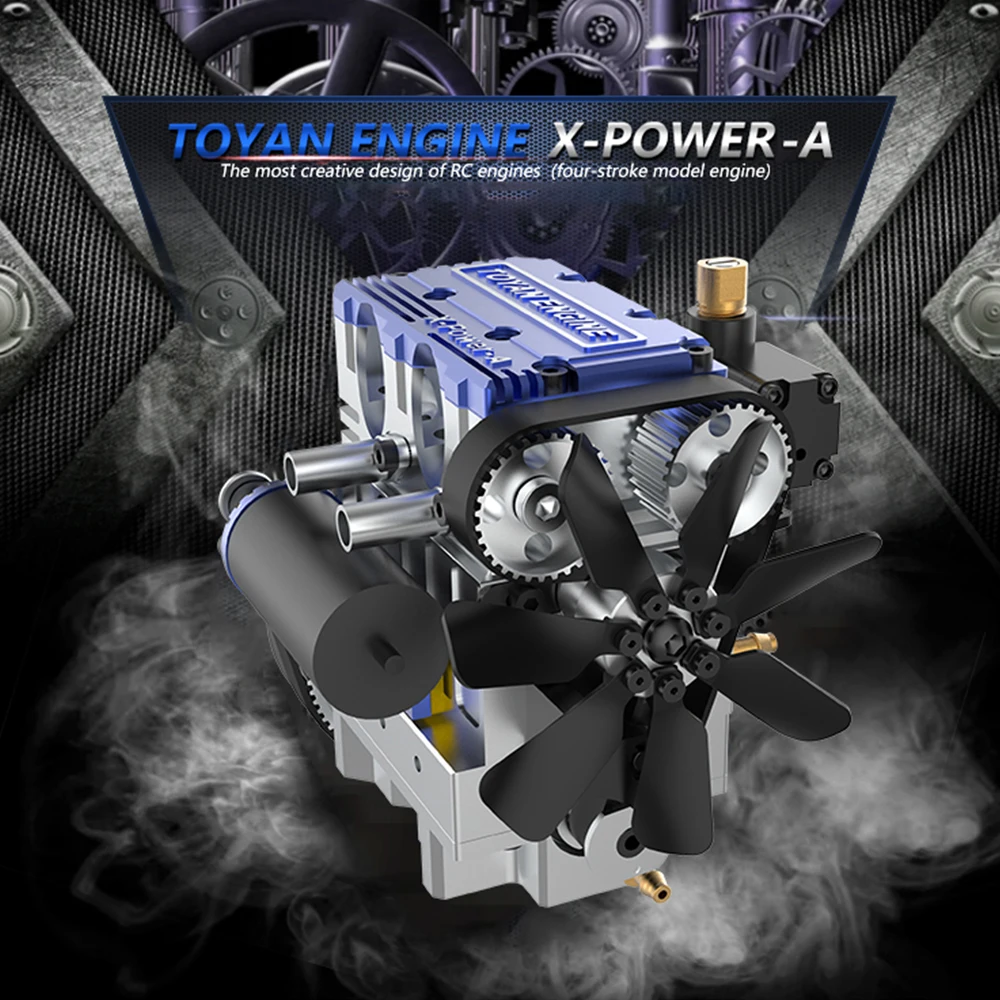 TOYAN-ENGINE-Four-Stroke-Inline-Two-Cylinder-Methanol-Fueled-Water ...