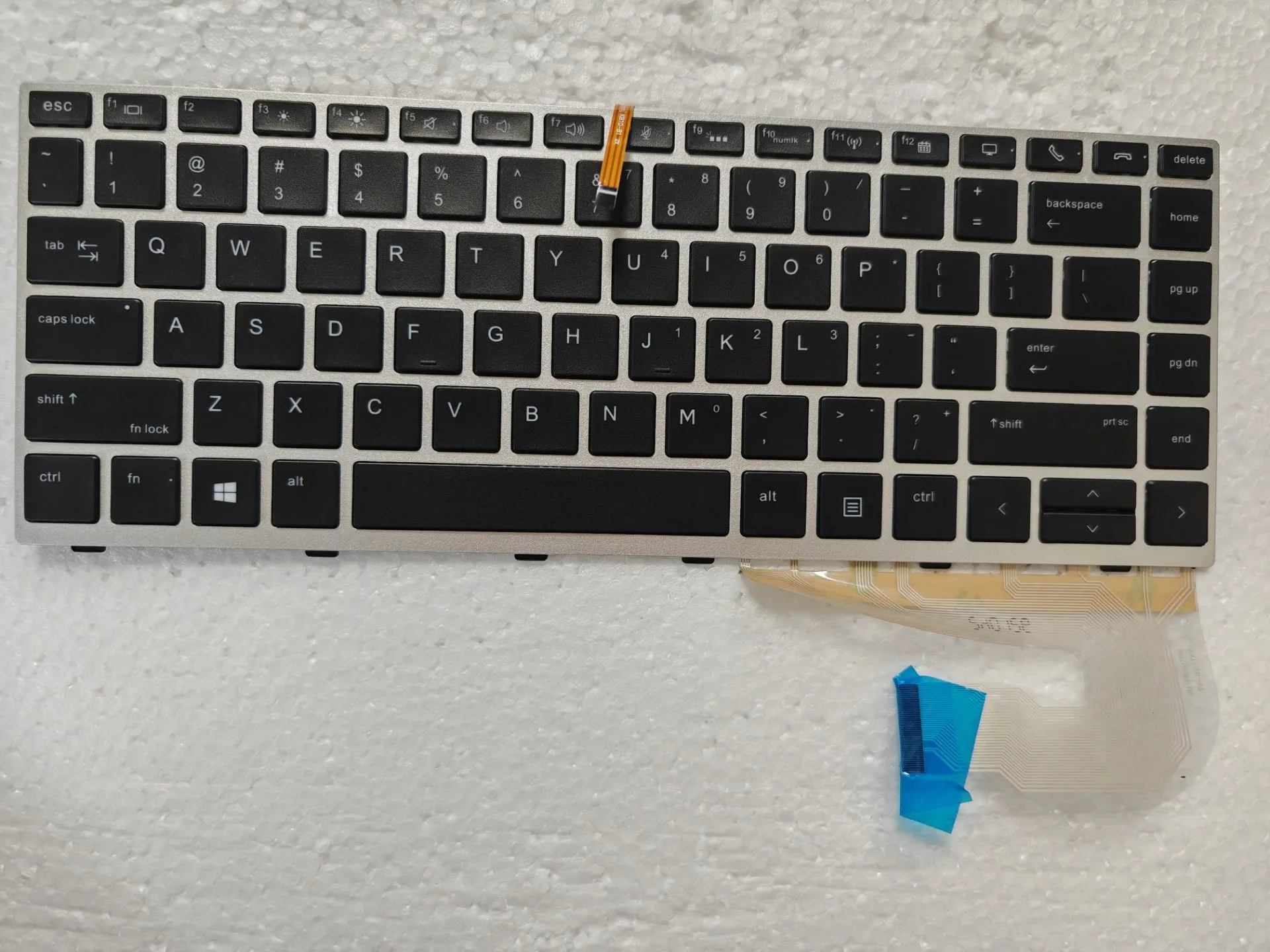 Teclado-con-marco-plateado-retroiluminado-sin-trackpoint-para-HP ...