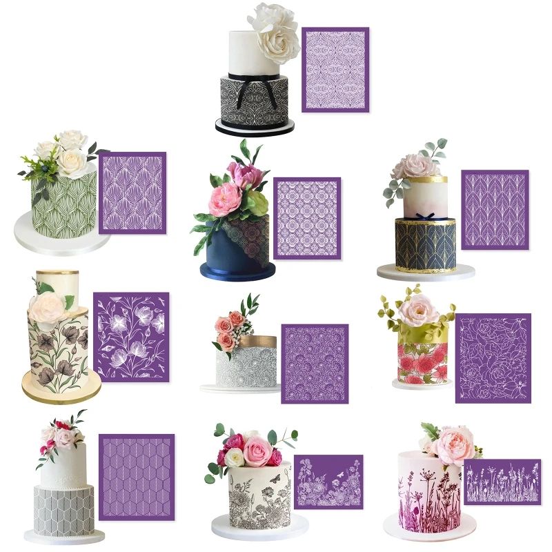 Cake-Mesh-Stencil-Lace-Flower-Grass-Fabric-Cake-Stencil-Decorating-Tool ...