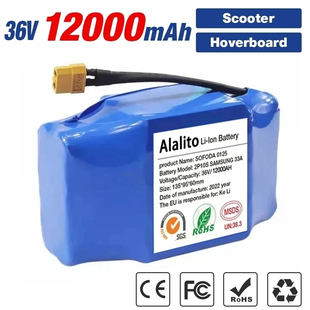 Bateria-de-l-tio-recarreg-vel-para-auto-balanceamento-Scooter-baterias-Hoverboard-Original-36V ...