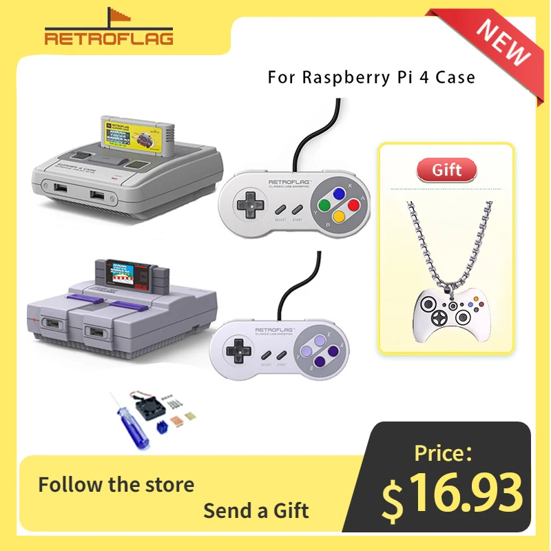 Retroflag SUPERPi CASE J Raspberry Pi3B +/Raspberry Pi4 Caso para Raspberry Pi 3 Modelo B +/Pi4 ...