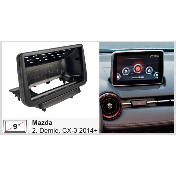 9-inch-Car-Fascia-Radio-Panel-for-Mazda2-2014-Audio-Dash-Kit-Install ...