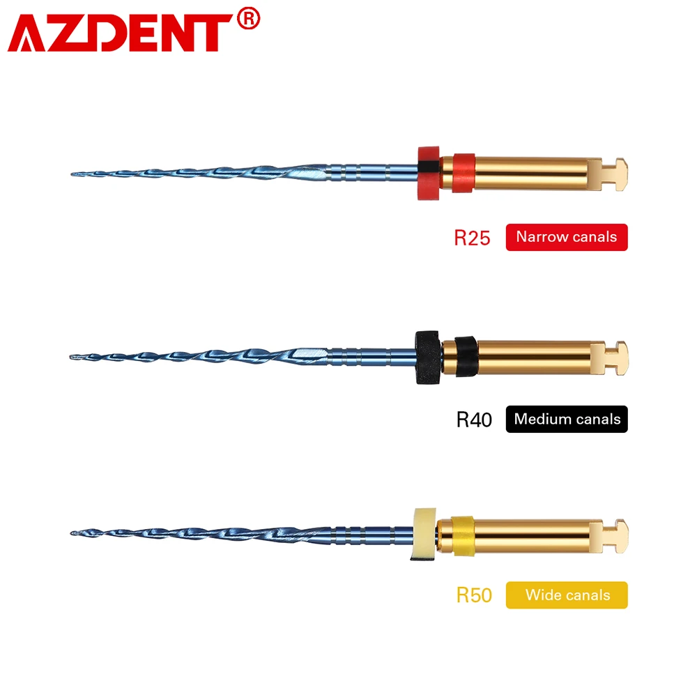 AZDENT-3-Pcs-Dental-Reciprocating-Blue-Endodontic-Files-21mm-Engine-Use ...