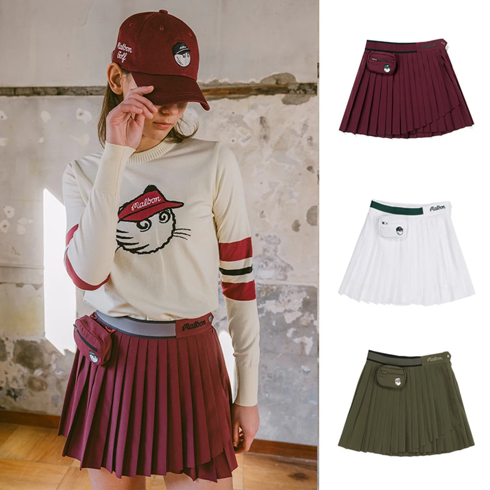 여성용 골프 플리츠 스커트 여성용 스커트 의류 럭셔리 화이트 롱 스팽글 한국 패션 봄 가을 Aliexpress