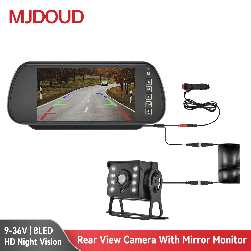 MJDOUD-7-Inch-Car-Rear-View-Camera-with-Mirror-Monitor-Backup-Camera-7 ...