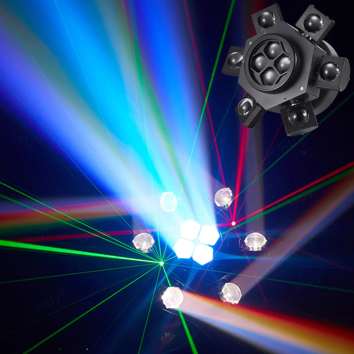 Bar-Party-Led-Disco-Stage-150w-Bee-Eye-Moving-Light-Dj-Lights-6-Arm-Bee ...