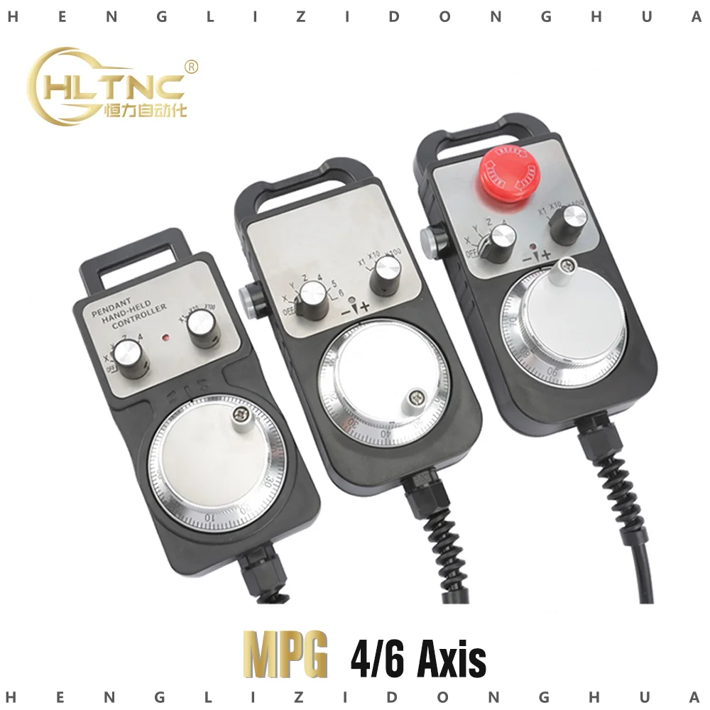 Pulse Generator 5v Pendant Hand-held Controller 4/6 Axis Mpg Handwheel ...