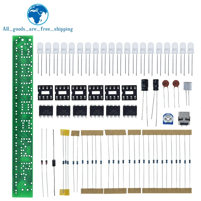 USB-audio-spectrum-lamp-kit-LED-car-volume-level-indicator-music-audio ...