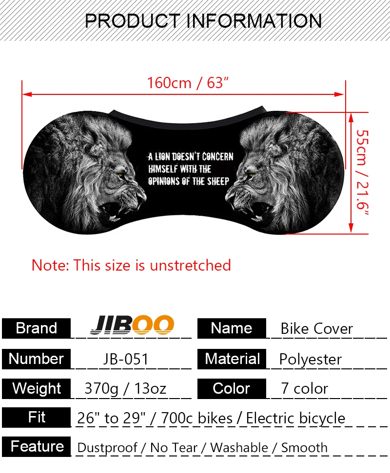 JIBOO 26 « à 29 »,Housse de vélo,Lait lisse Soyeux Enjoliveur de roue ...