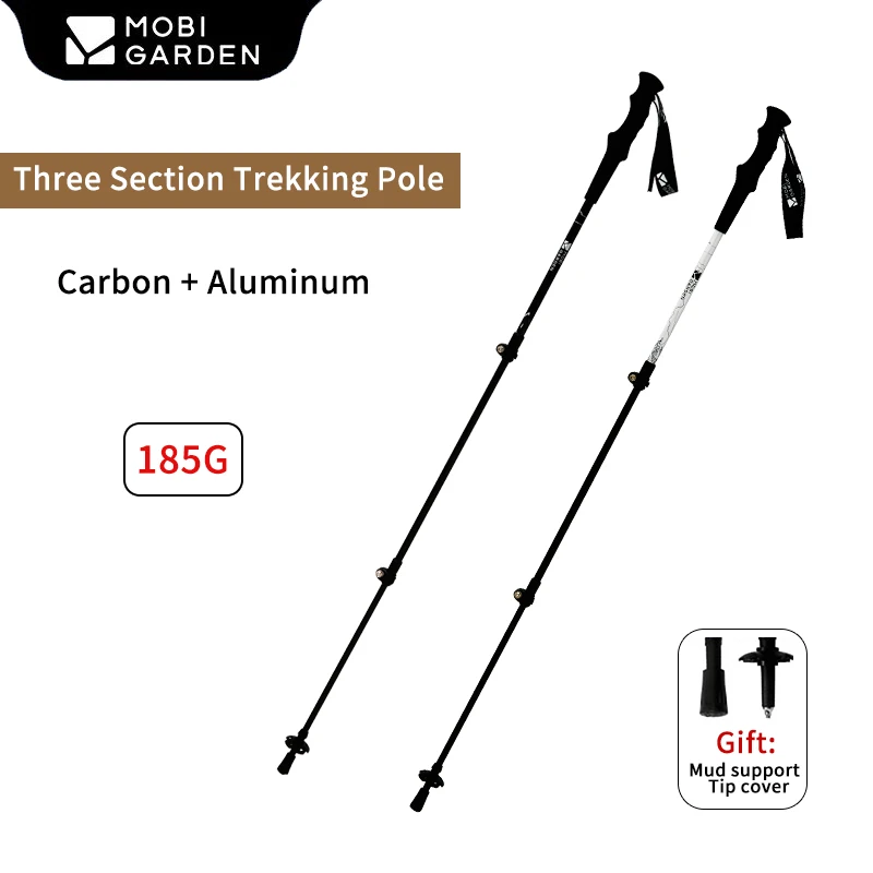 MOBI-GARDEN-Hiking-Carbon-Aluminum-Trekking-Pole-65-135cm-Adjustable ...