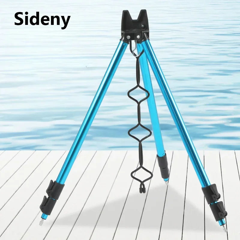 Sideny-Sea Pole Support Frame, 3-Fold Fishing Rod Rest Base, Telescopic ...